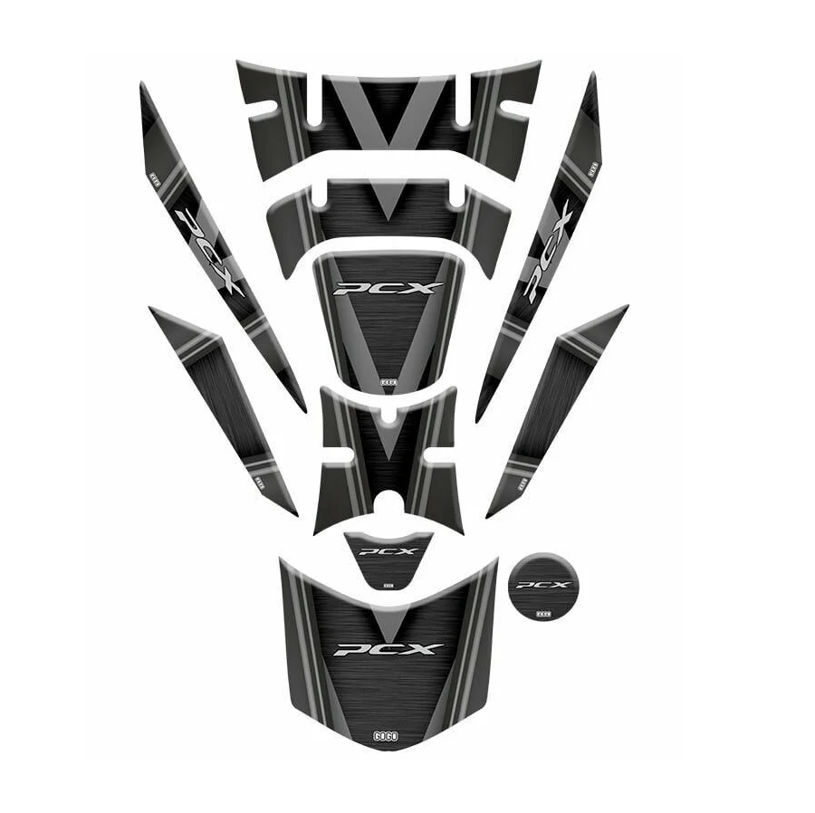 Honda PCX 125 20182020 Tank Pad Sticker Seti 11 Siyah Gri